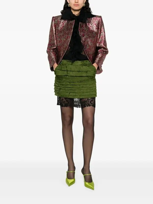 Saint Laurent Jacquard Miniskirt