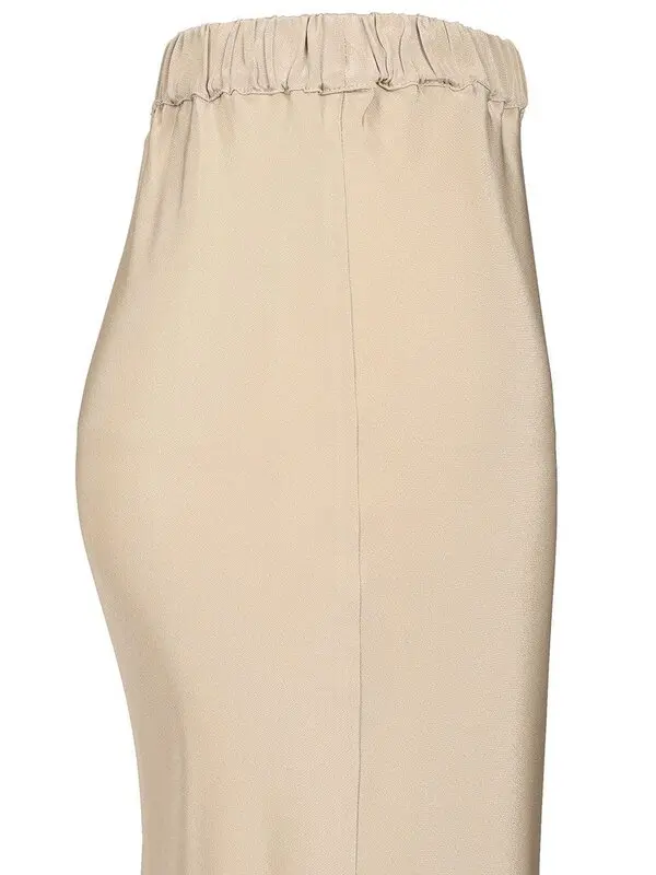 Max Mara Long Silk Skirt - Cream