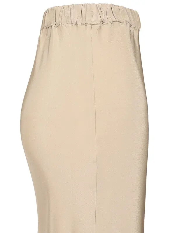 Max Mara Long Silk Skirt - Cream