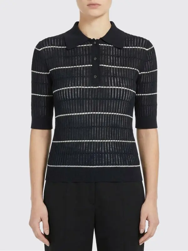 Max Mara Wool And Silk Knit Polo