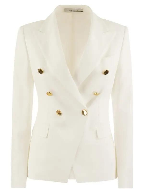Tagliatore Alicya Double-breasted Jersey Blazer