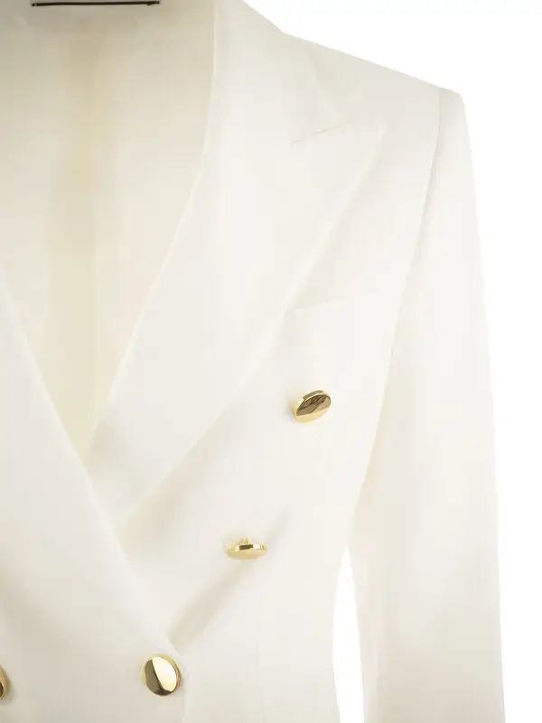 Tagliatore Alicya Double-breasted Jersey Blazer