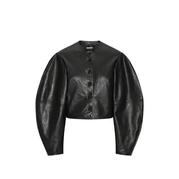 ROTATE BY BIRGER CHRISTENSEN Leather Jacket - Black