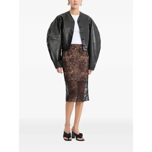 ROTATE BY BIRGER CHRISTENSEN Leather Jacket - Black