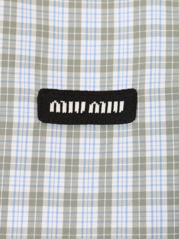 Miu Miu Checked Poplin Shirt