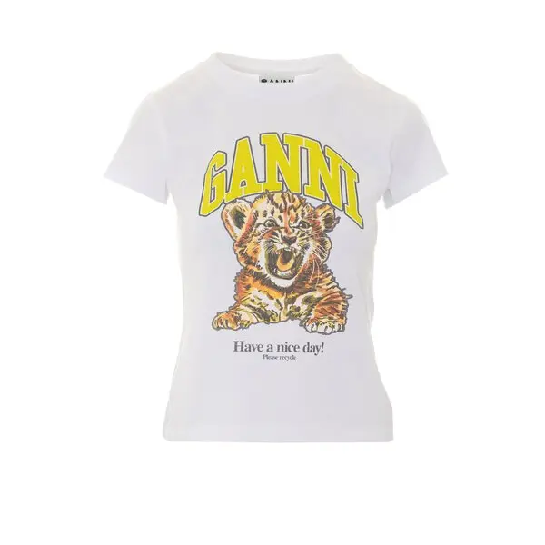 GANNI T-shirt With Tiger