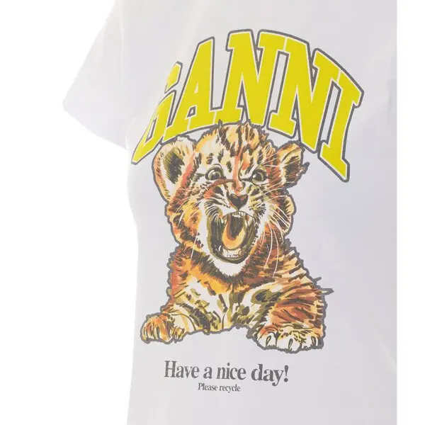 GANNI T-shirt With Tiger