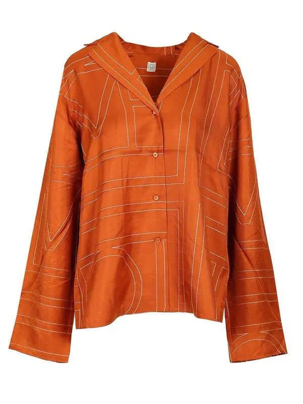 TOTEME Monogram Pajama Top - Orange