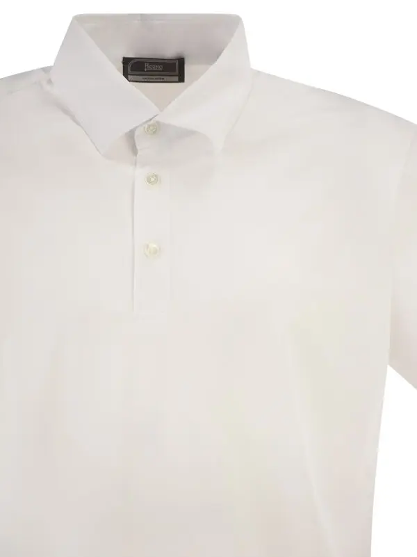 Herno Technical Functional Fabric Polo Shirt - White