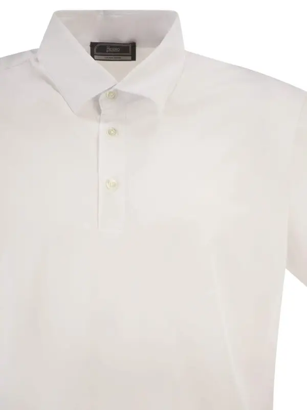 Herno Technical Functional Fabric Polo Shirt - White