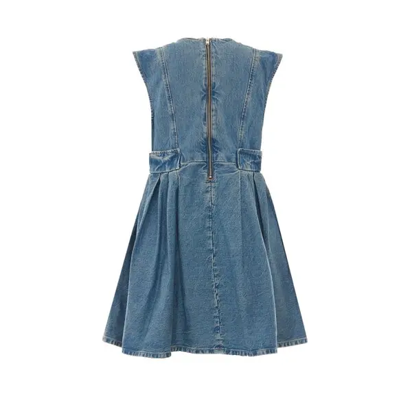 GANNI Flower Denim Dress
