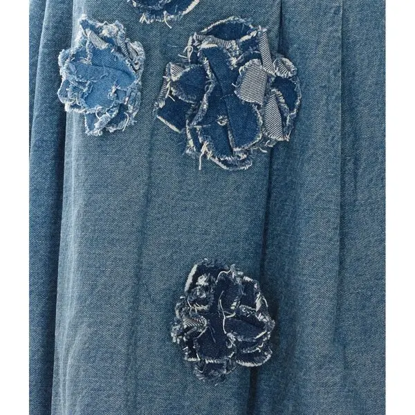 GANNI Flower Denim Dress