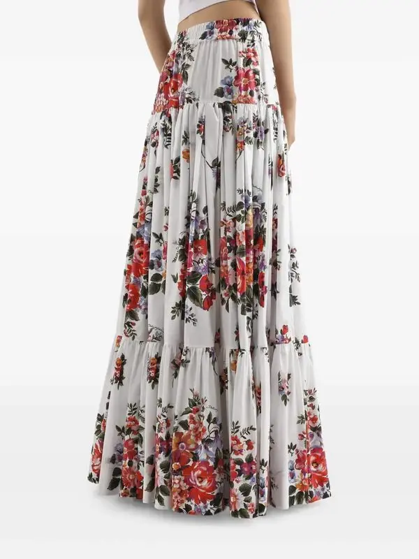 Dolce & Gabbana Floral Drawstring Skirt - Multicolor