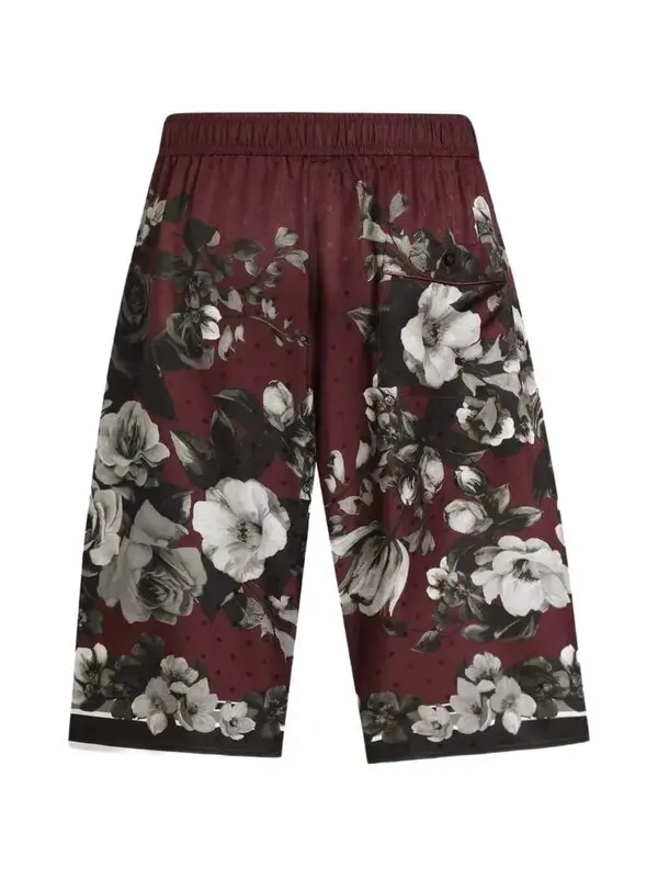 Dolce & Gabbana Peony Foliage Print Vanity Twill Trousers - Multicolor