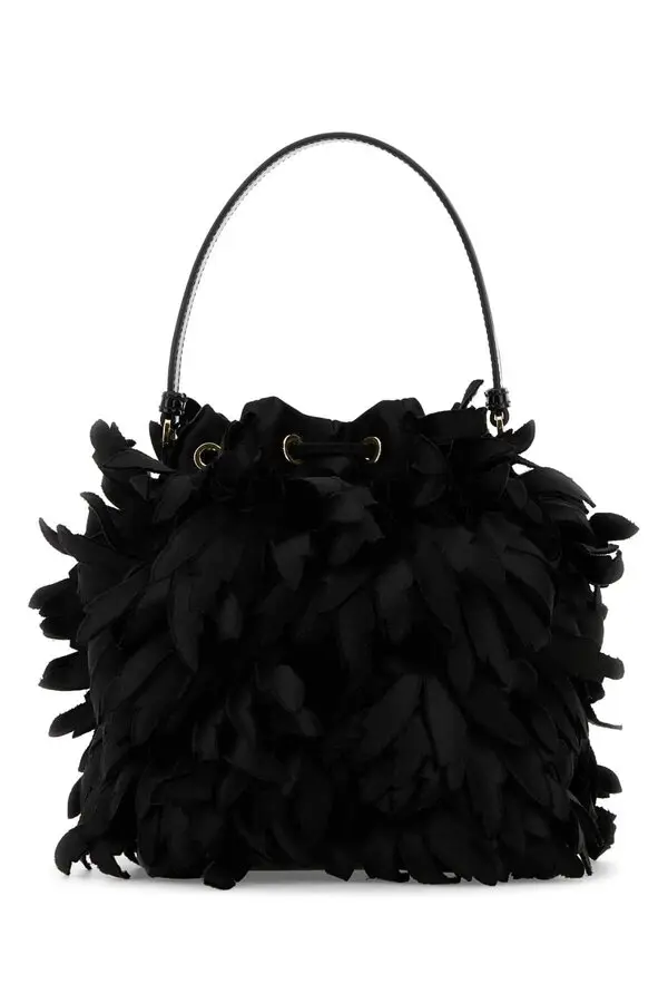 Prada Embellished Satin Mini Bucket Bag