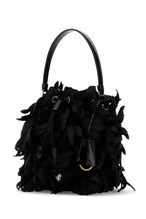 Prada Embellished Satin Mini Bucket Bag