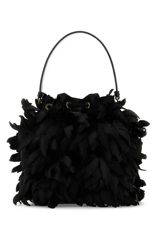 Prada Embellished Satin Mini Bucket Bag