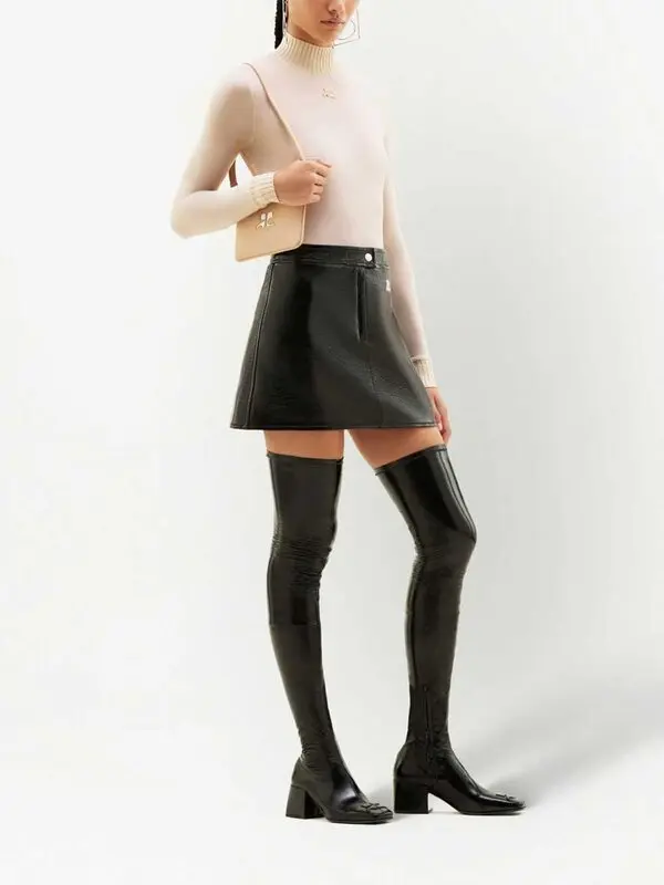 COURREGES Flared Mini Skirt - Black