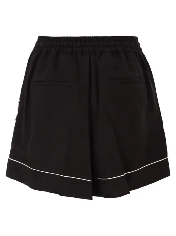 Sportmax Spxcrespo Viscose Drawstring Shorts With Contrast Detailing
