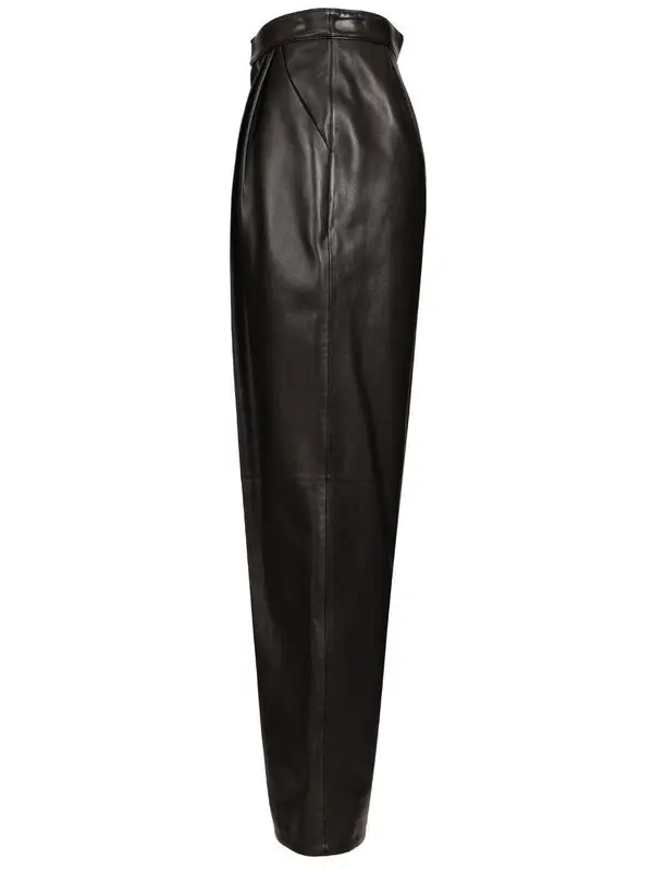 Bottega Veneta Glosse Leather Trousers