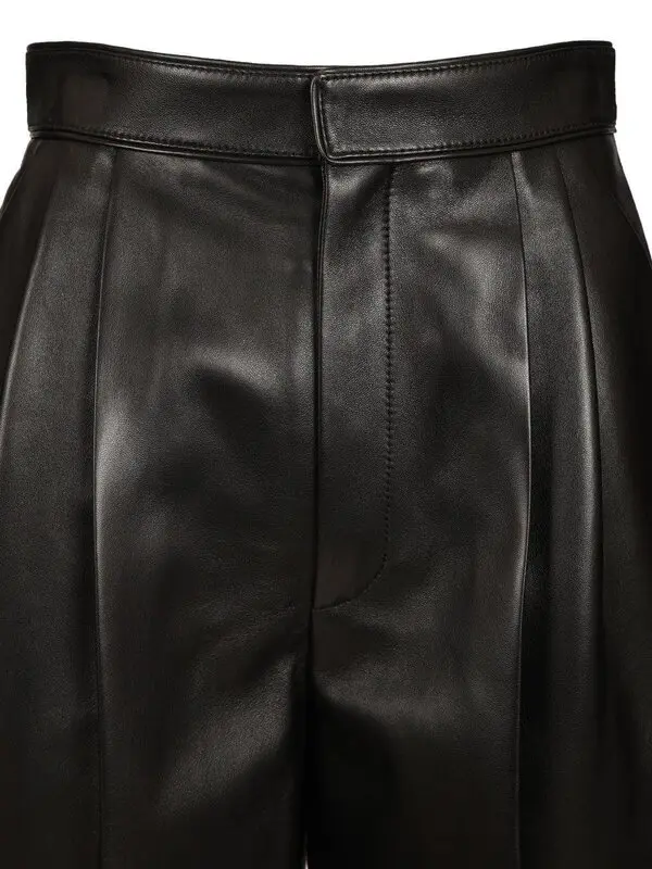 Bottega Veneta Glosse Leather Trousers