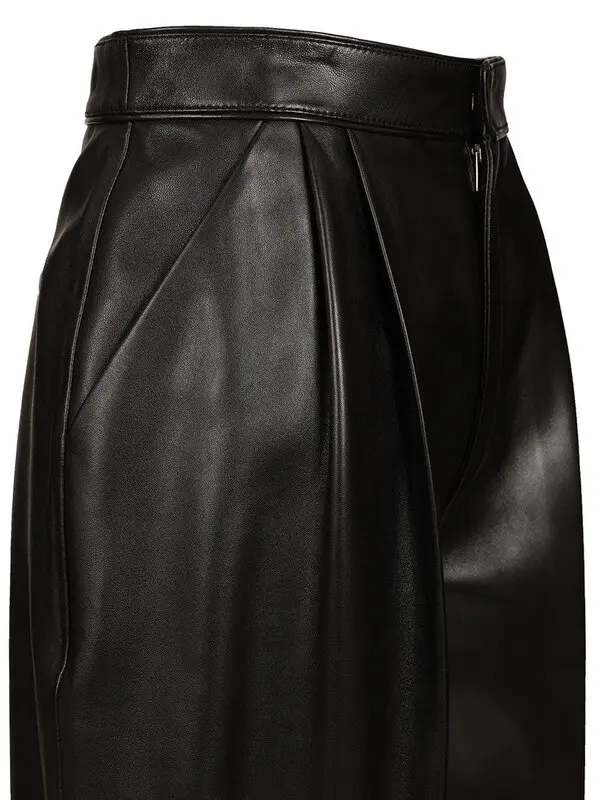 Bottega Veneta Glosse Leather Trousers