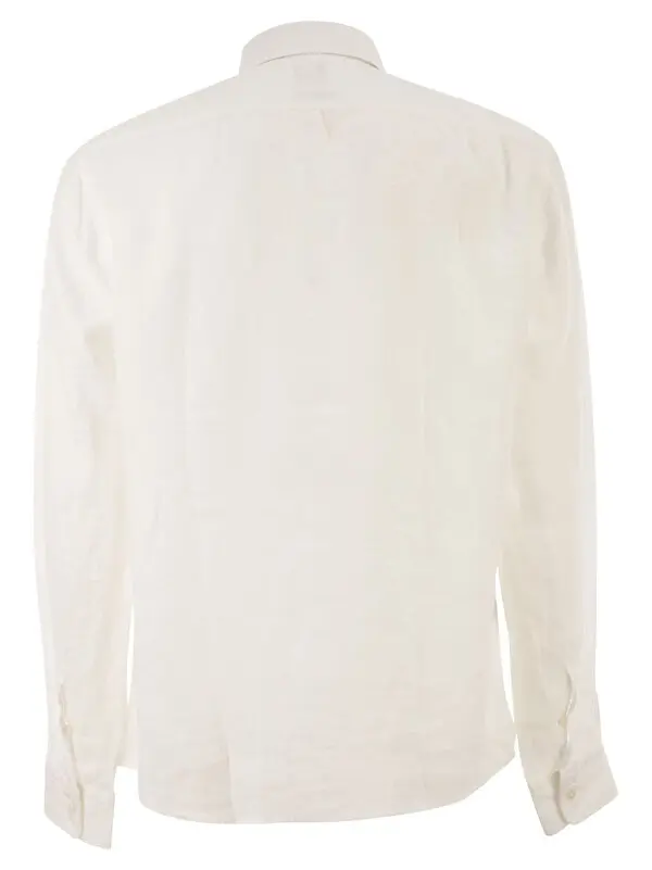 BOSS Pure Linen Regular Fit Shirt With Button-down Collar
