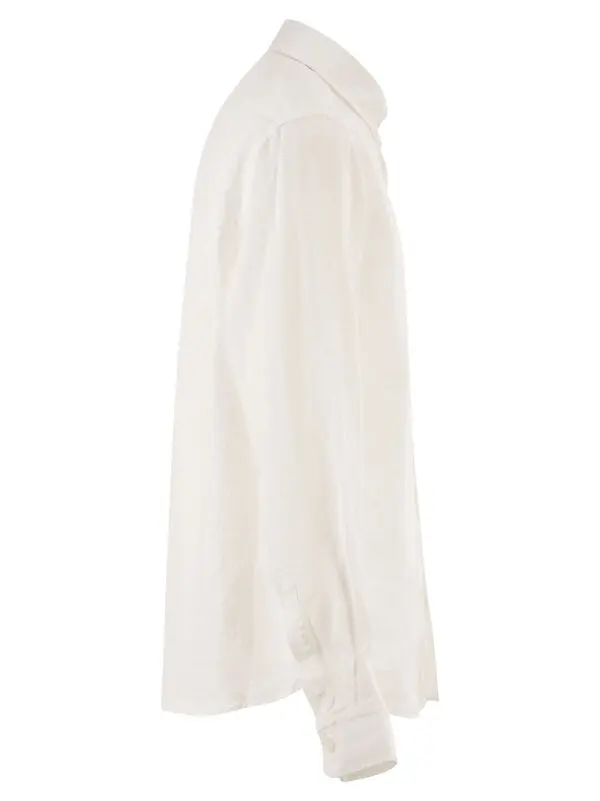 BOSS Pure Linen Regular Fit Shirt With Button-down Collar