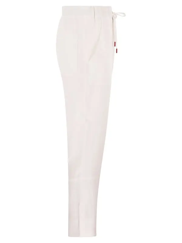 Kiton Tailored Linen Drawstring Trousers