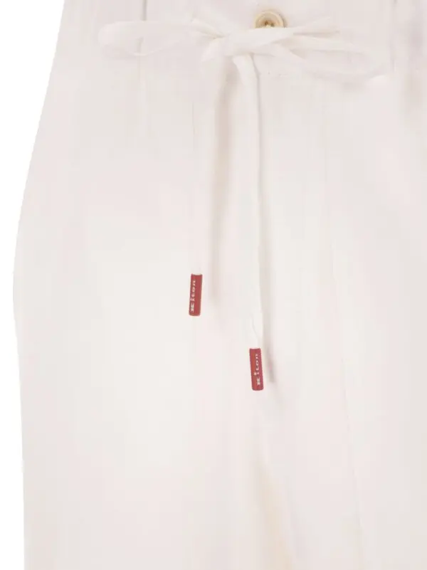 Kiton Tailored Linen Drawstring Trousers
