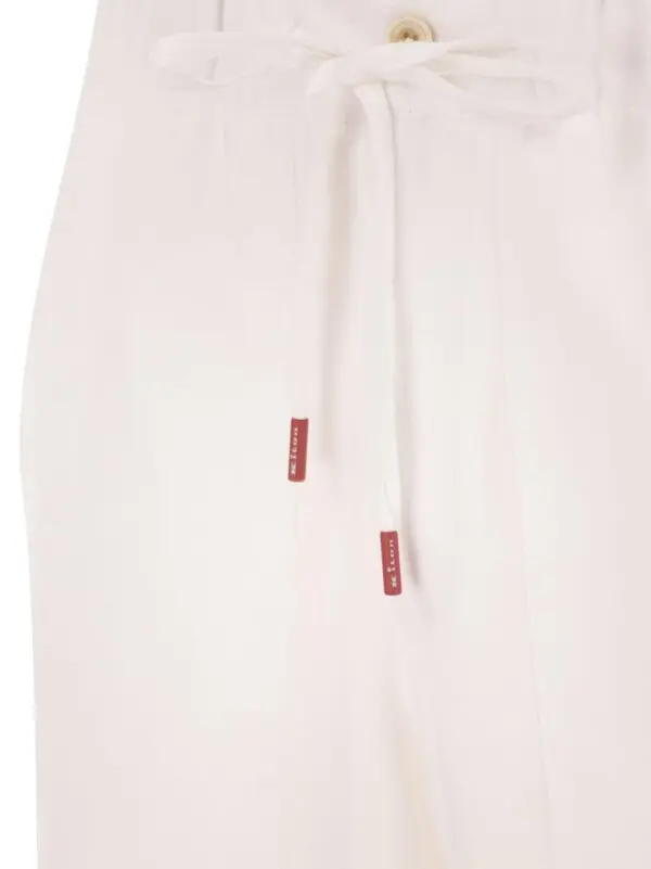 Kiton Tailored Linen Drawstring Trousers