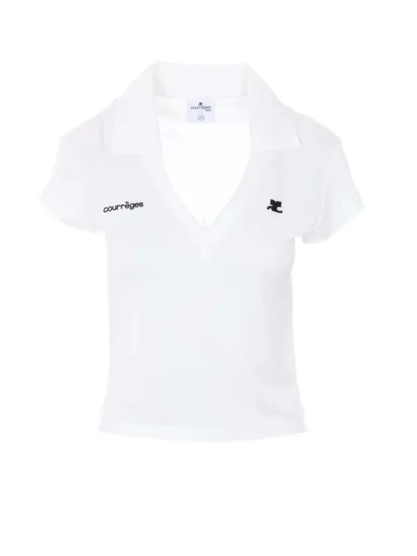COURREGES V-neck T-shirt
