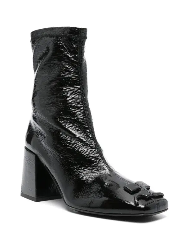 COURREGES Logo Appliqué Boots - Black