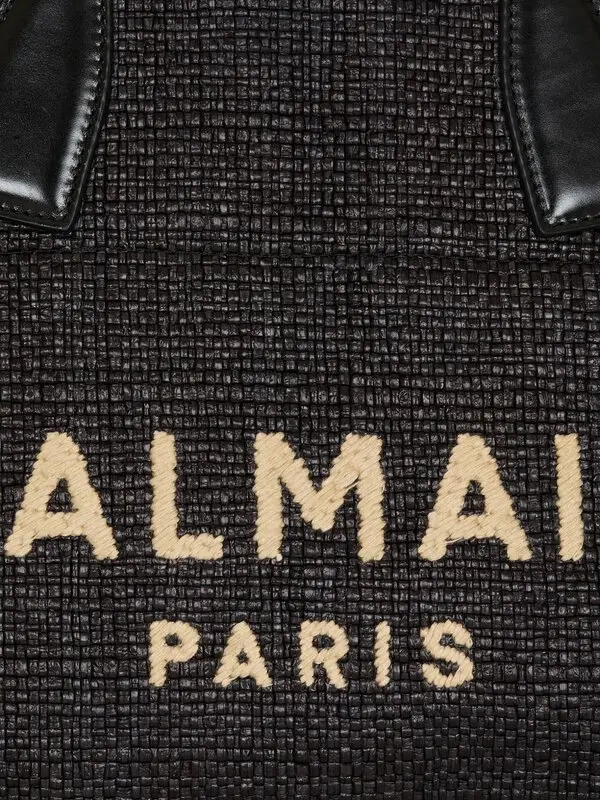 Balmain Track Rafia Tote
