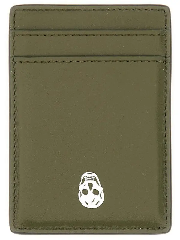 Alexander McQueen Magnetic Card Holder Skull