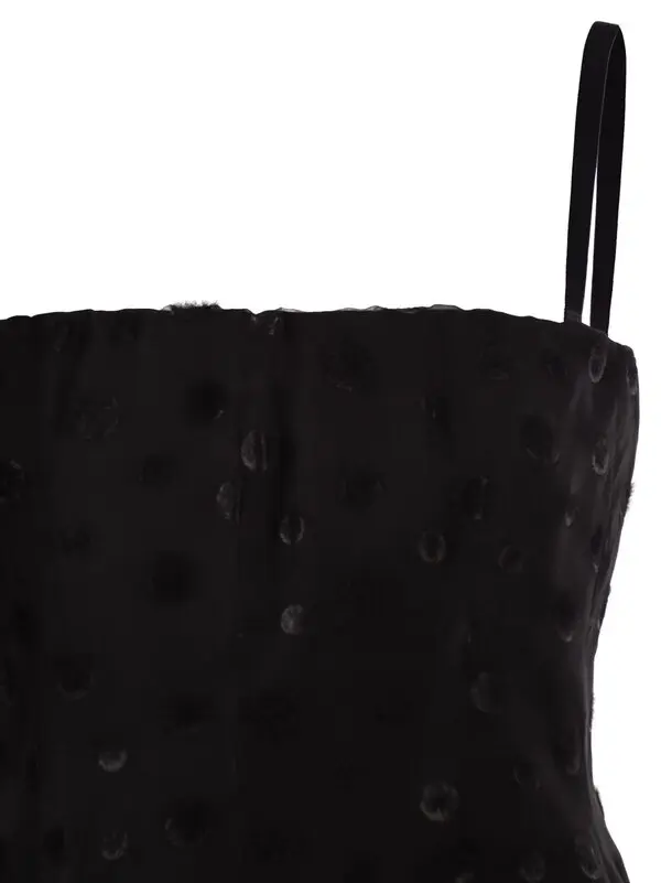 Sportmax Flocked Silk Bustier Mini Dress