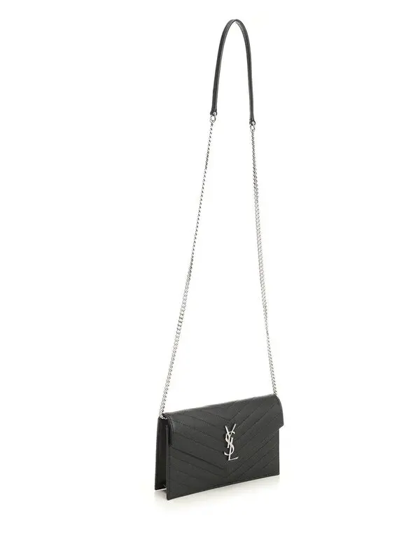 Saint Laurent Envelope Clutch Bag - Black