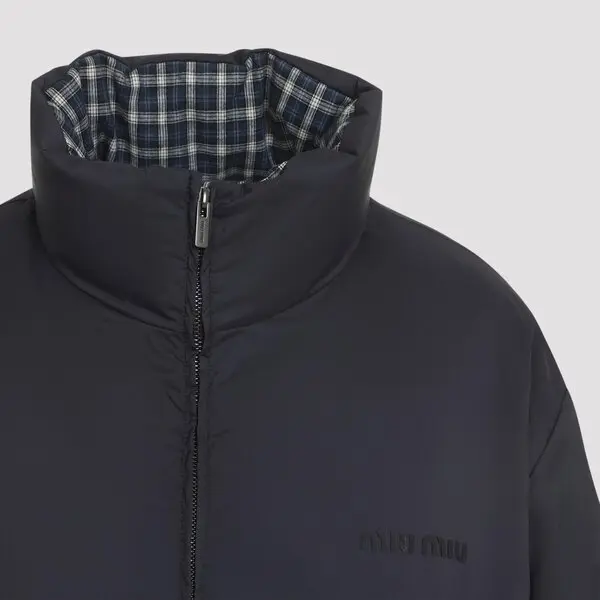 Miu Miu Reversible Checked Down Jacket