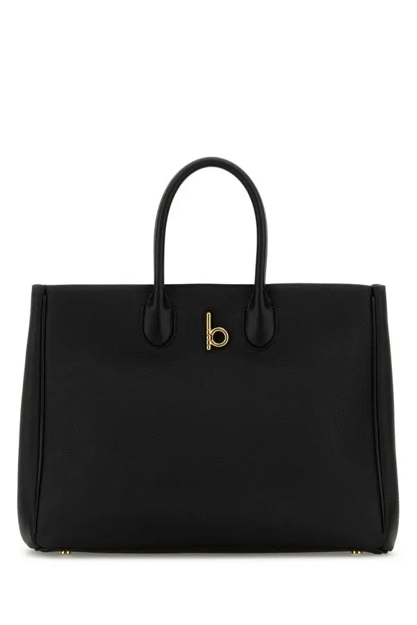 Burberry Leather Rocking Horse Handbag - Black