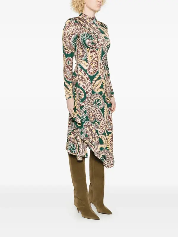 Etro Paisley Print Midi Dress