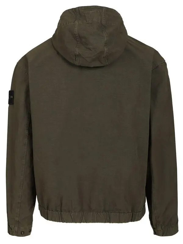 Stone Island Organic Cotton Ripstop Hooded Overshirt