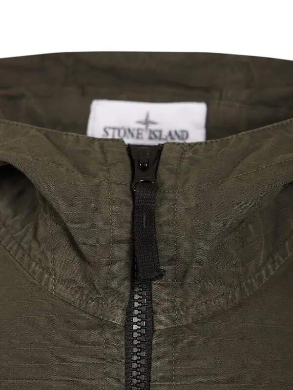 Stone Island Organic Cotton Ripstop Hooded Overshirt