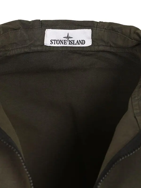 Stone Island Organic Cotton Ripstop Hooded Overshirt