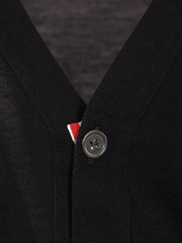 Thom Browne Classic 4-barrelled Merino Wool Cardigan