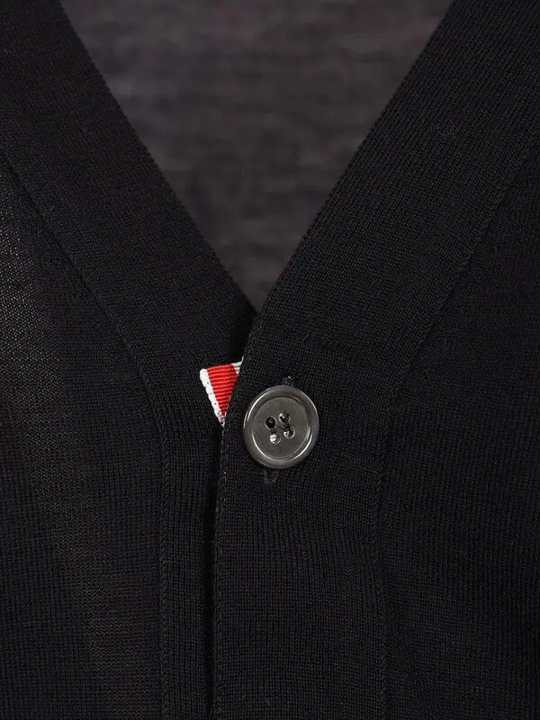 Thom Browne Classic 4-bar Merino Wool Cardigan