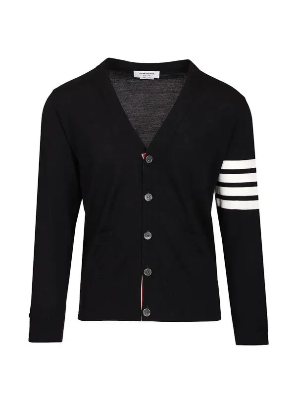 Thom Browne Classic 4-bar Merino Wool Cardigan