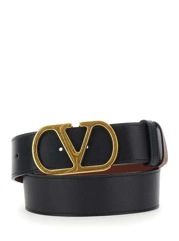Valentino Garavani Reversible Vlogo Leather Belt - Multicolor