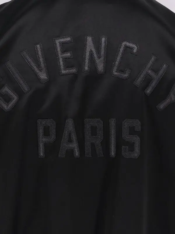 Givenchy Cotton And Nylon Jacket With Leather Sleeves - Multicolor