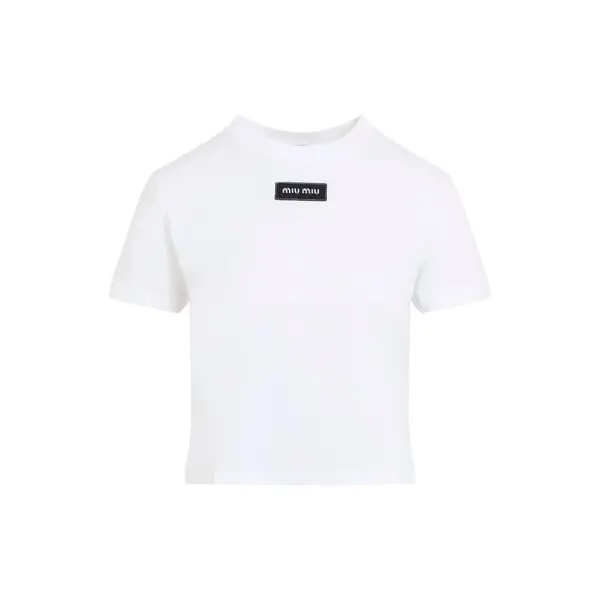 Miu Miu Logo Patch T-shirt - White