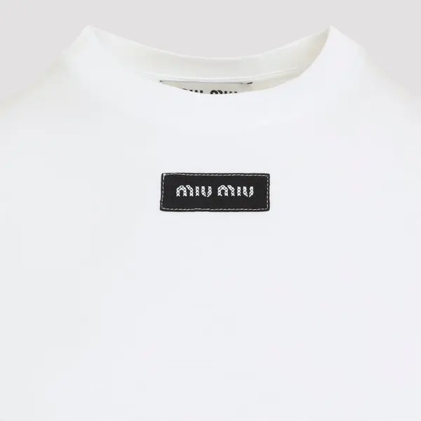Miu Miu Logo Patch T-shirt